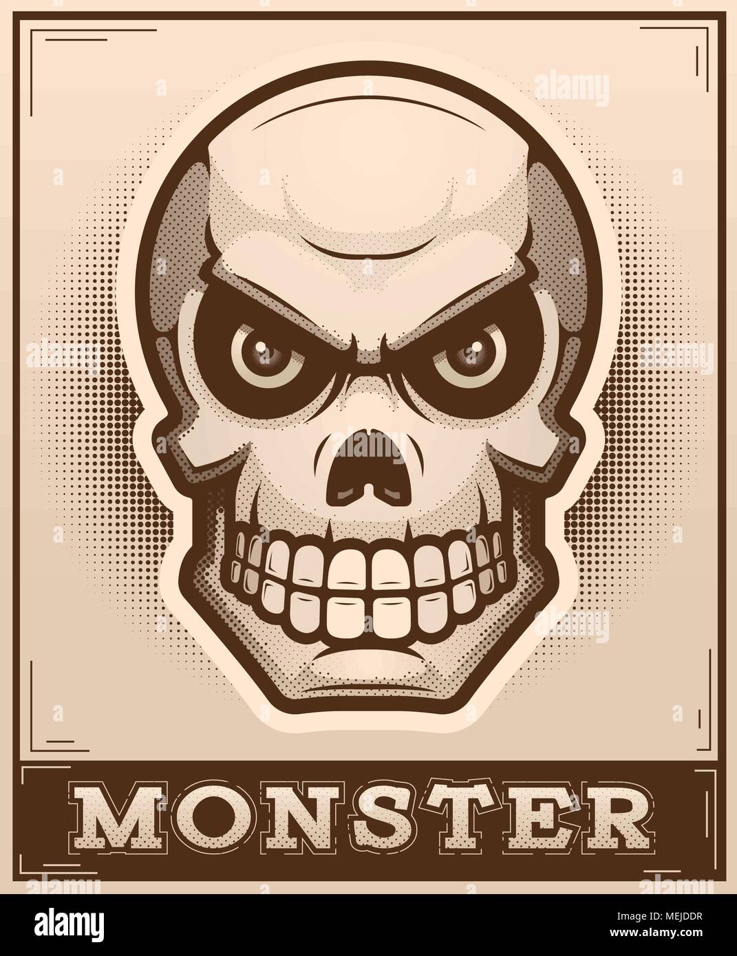 An illustration of a skull on a poster Stock Vector Image & Art - Alamy