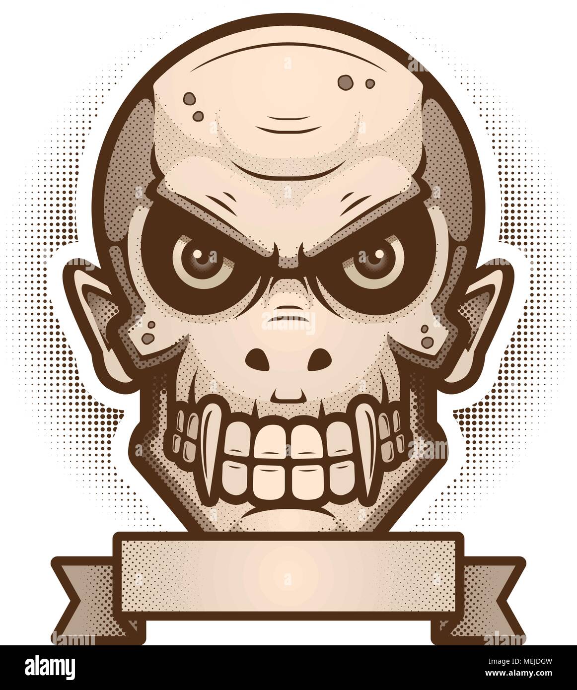 An illustration of a vampire with banner Stock Vector Image & Art - Alamy