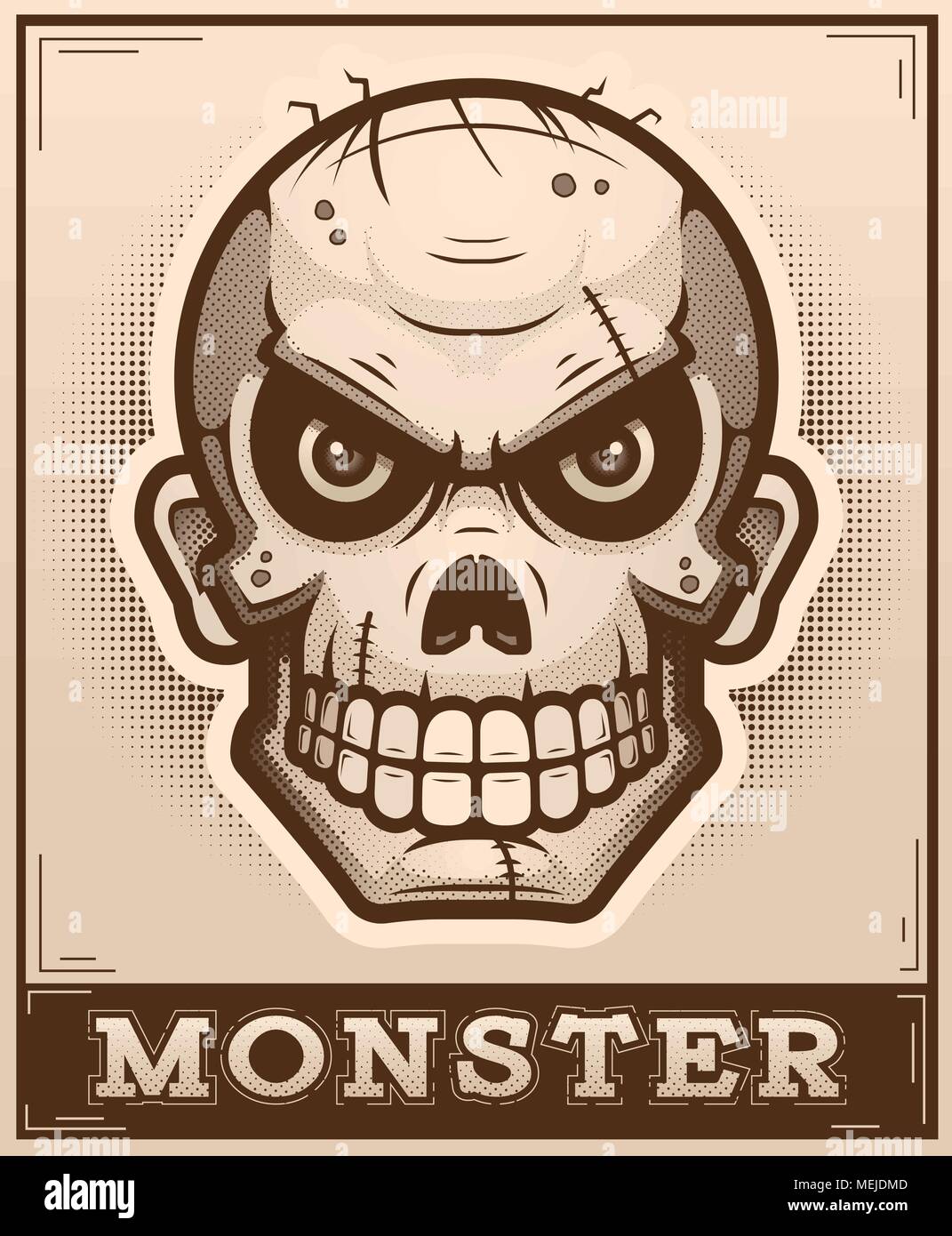 An illustration of a zombie on a poster Stock Vector Image & Art - Alamy