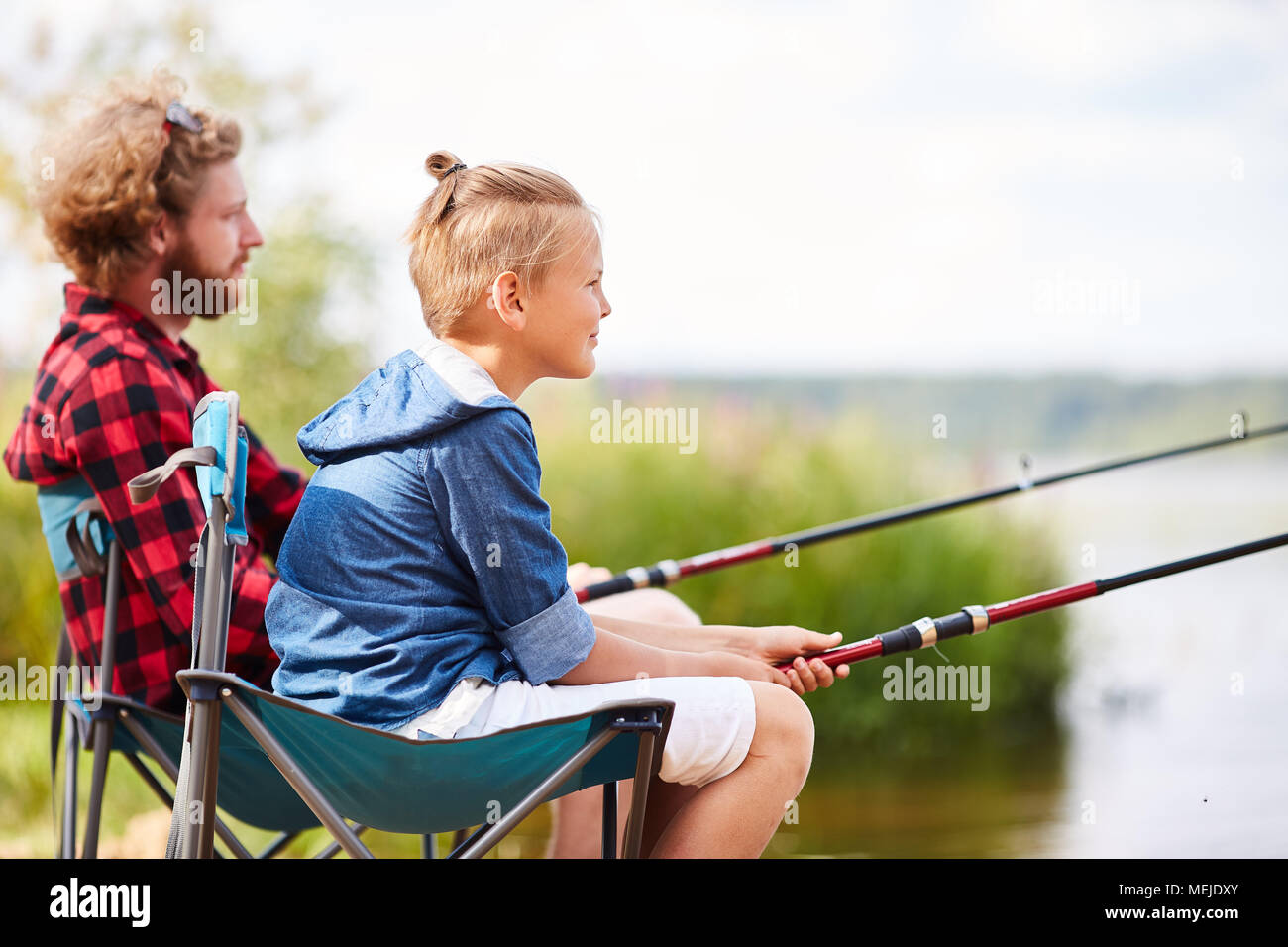 Child man fishing hi-res stock photography and images - Alamy