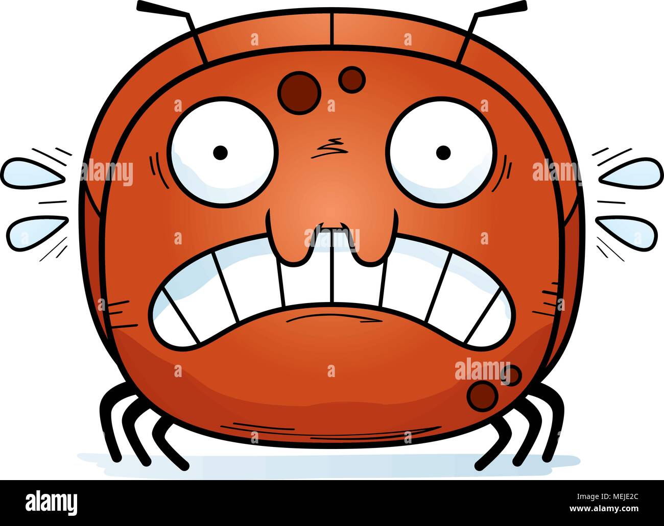 A cartoon illustration of a ant looking scared Stock Vector Image & Art ...