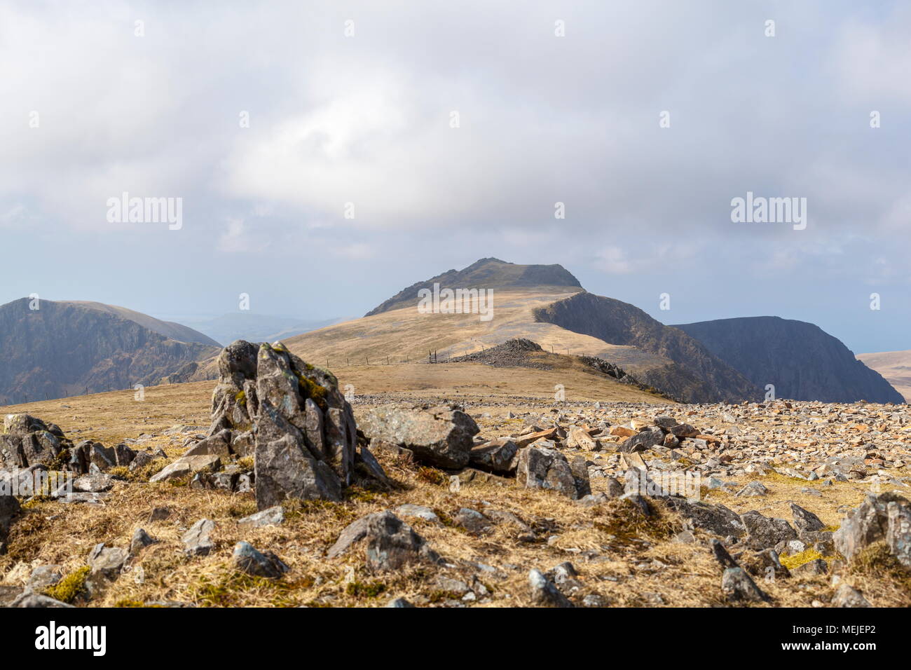 The Summits of Cadair Idris and Craig Cwm Armarch viewed from the ...