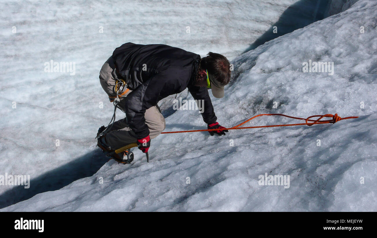 Ice axe on a glacier in the alps hi-res stock photography and images ...