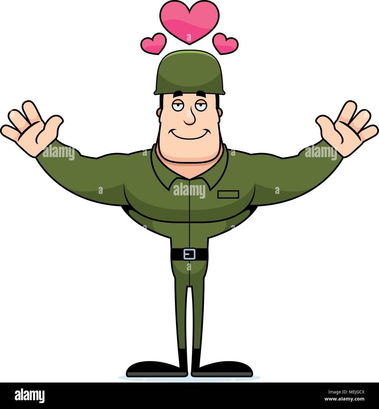 A cartoon soldier ready to give a hug Stock Vector Image & Art - Alamy