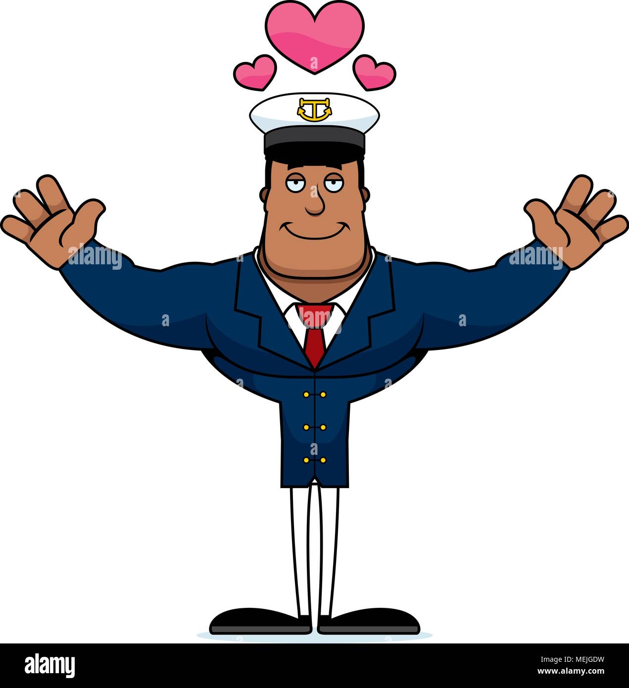 A cartoon boat captain ready to give a hug Stock Vector Image & Art - Alamy