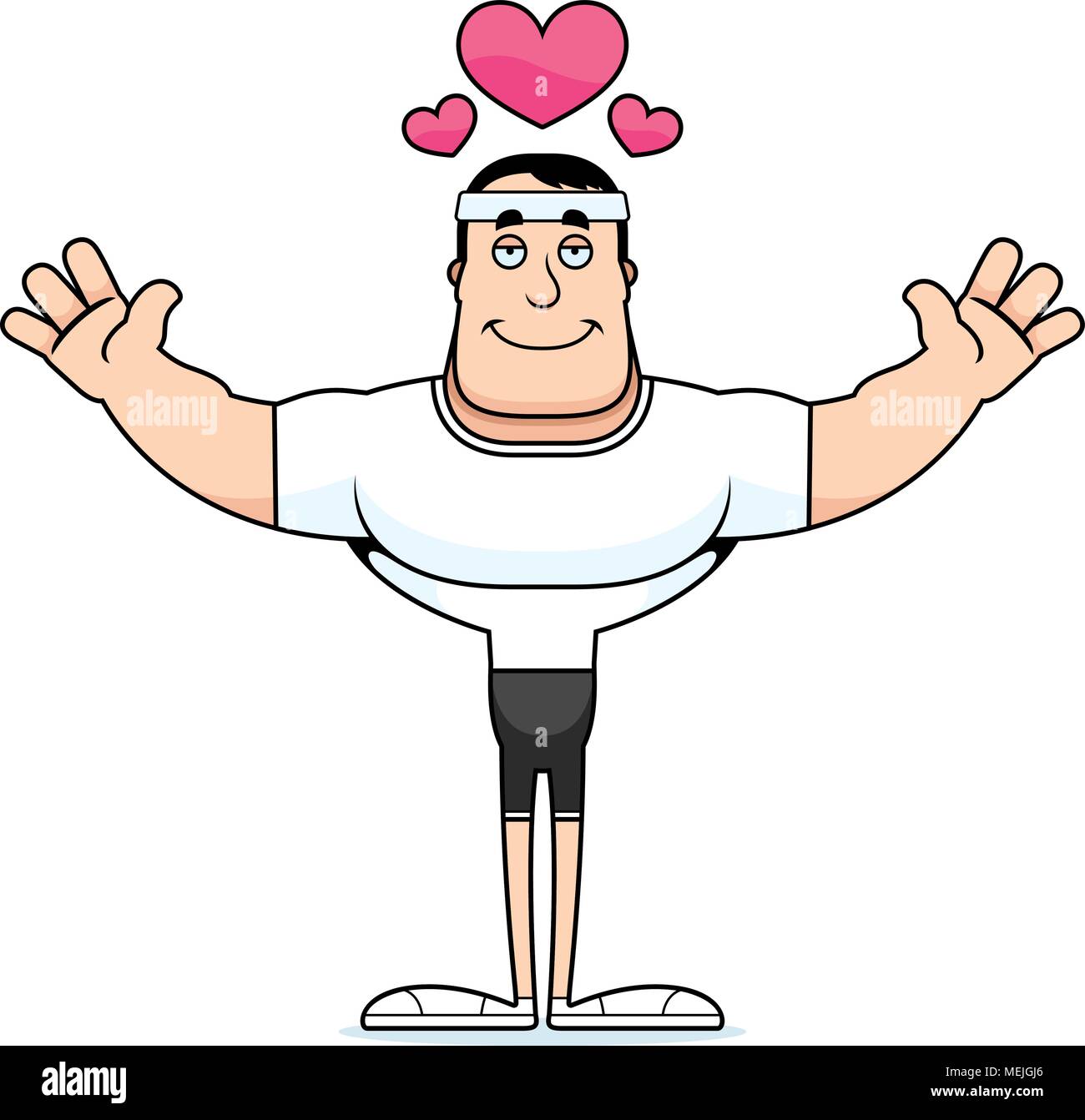 A cartoon fitness man ready to give a hug Stock Vector Image & Art - Alamy