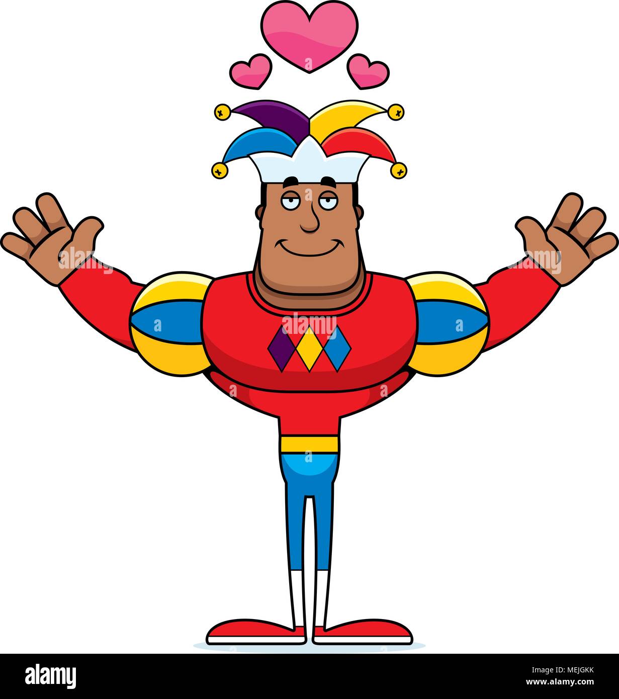 A cartoon jester ready to give a hug Stock Vector Image & Art - Alamy