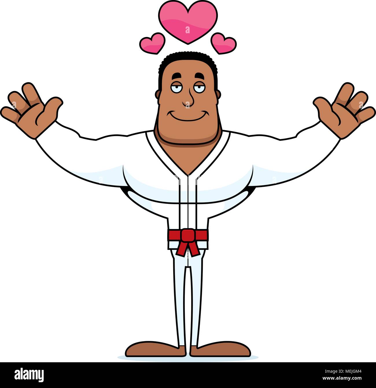 A cartoon karate man ready to give a hug Stock Vector Image & Art - Alamy