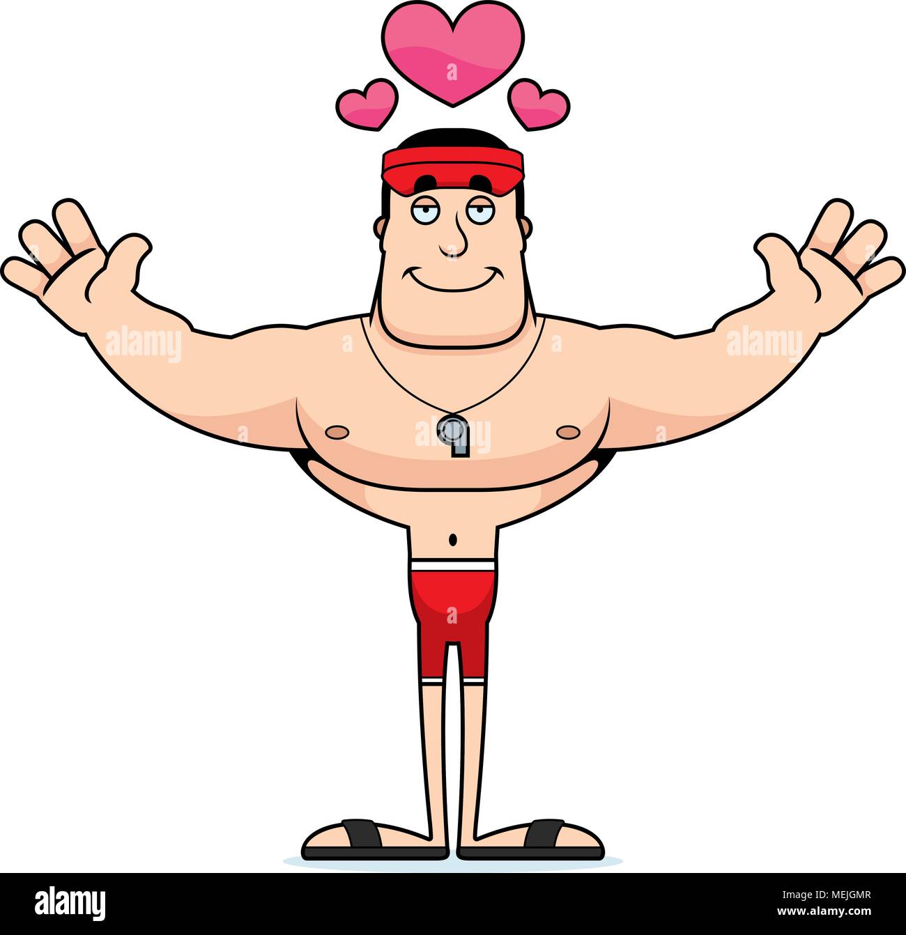 A cartoon lifeguard ready to give a hug Stock Vector Image & Art - Alamy