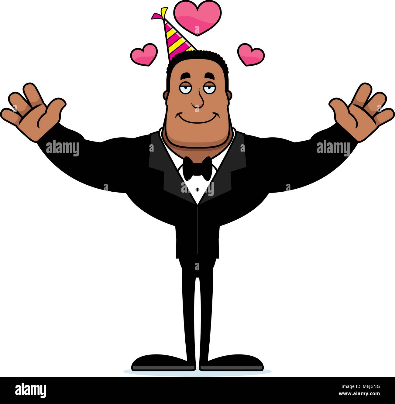 A cartoon partygoer ready to give a hug Stock Vector Image & Art - Alamy