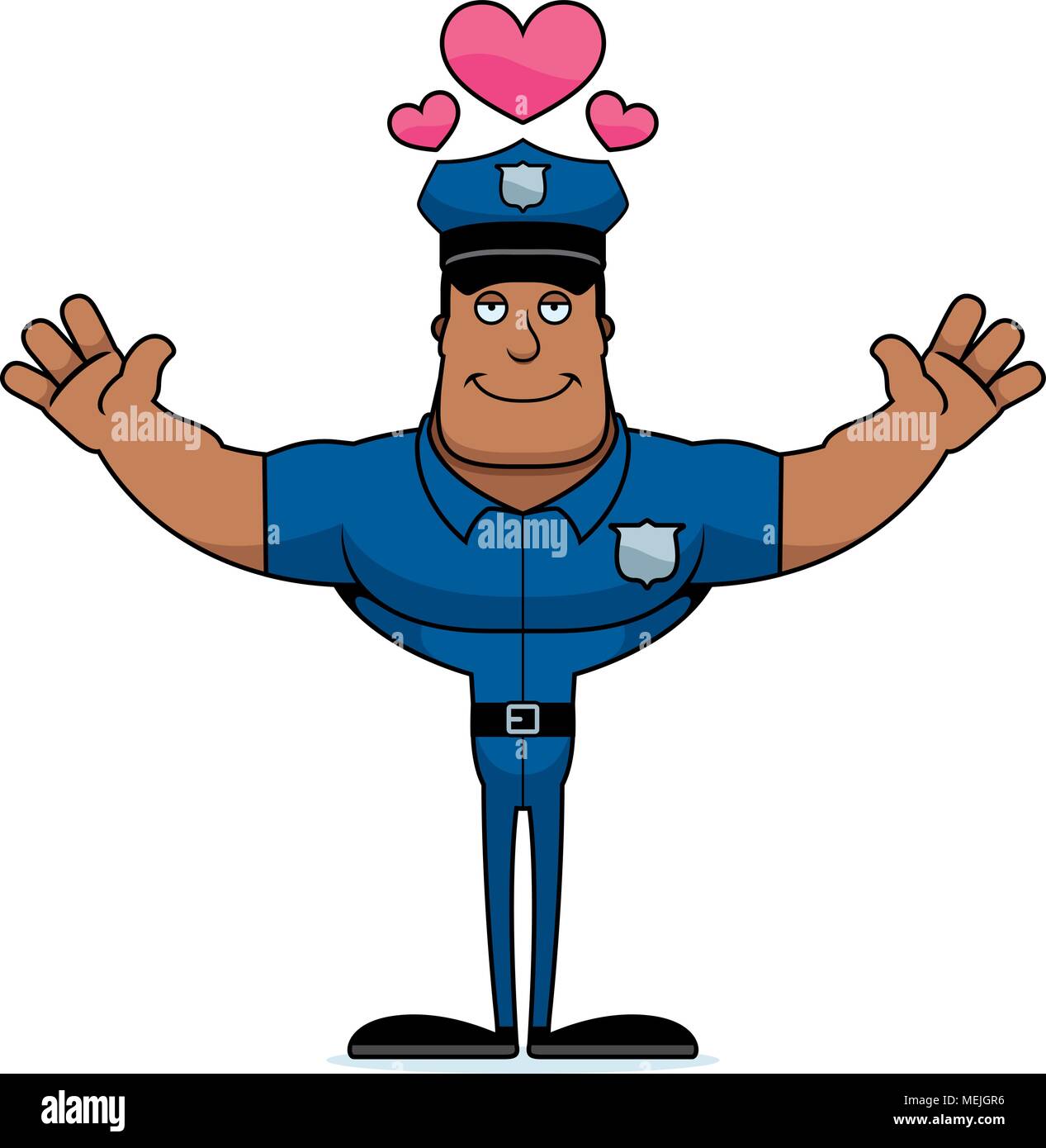 A cartoon police officer ready to give a hug Stock Vector Image & Art ...