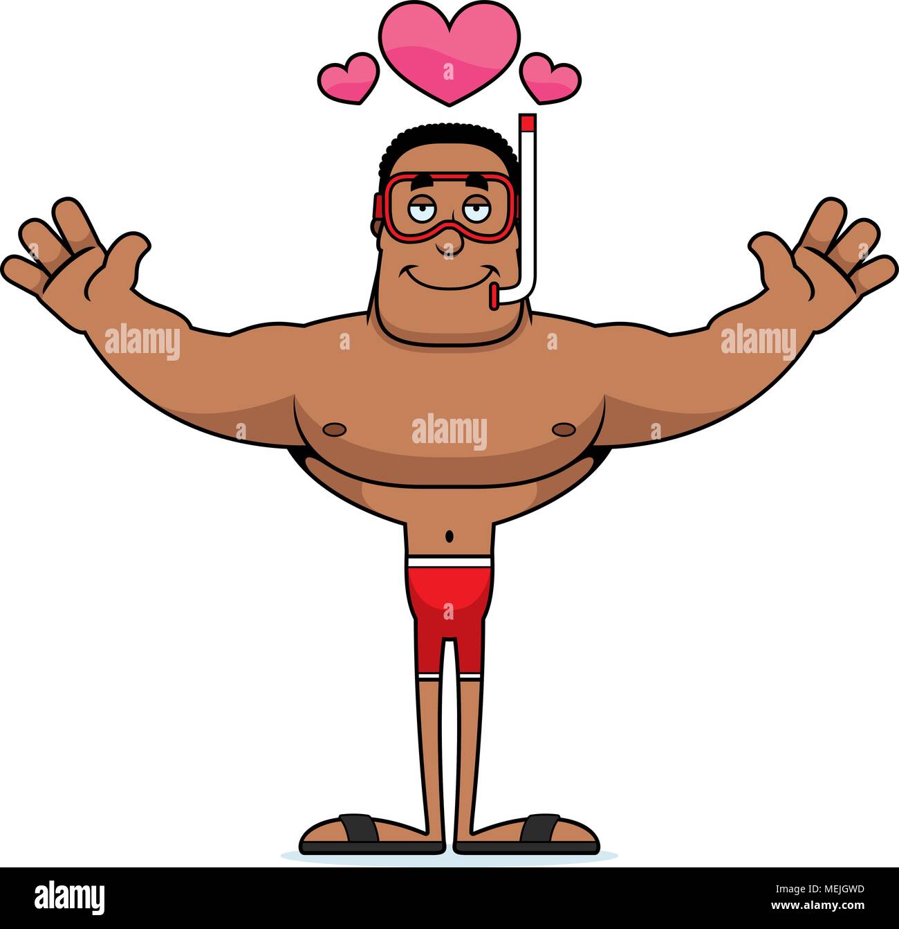 A cartoon snorkeler ready to give a hug Stock Vector Image & Art - Alamy