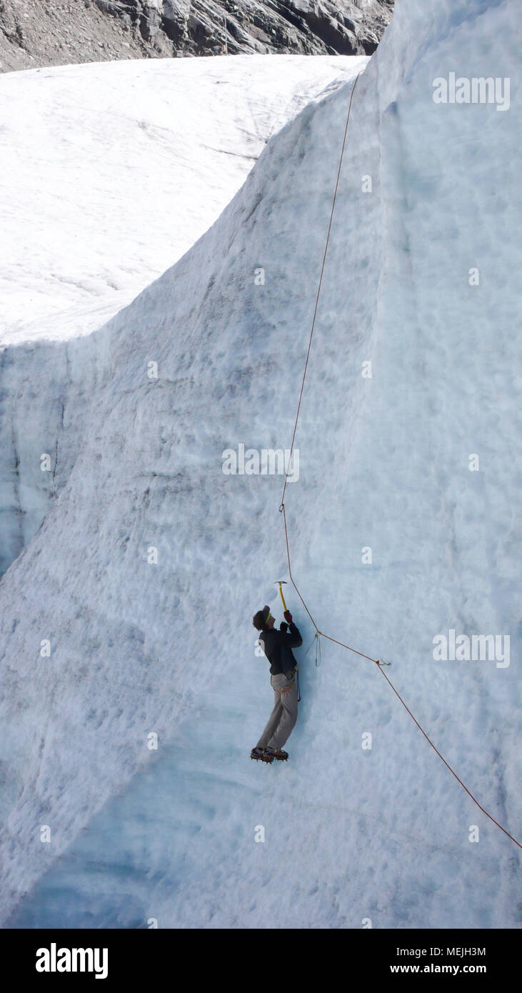 Ice axe on a glacier in the alps hi-res stock photography and images ...