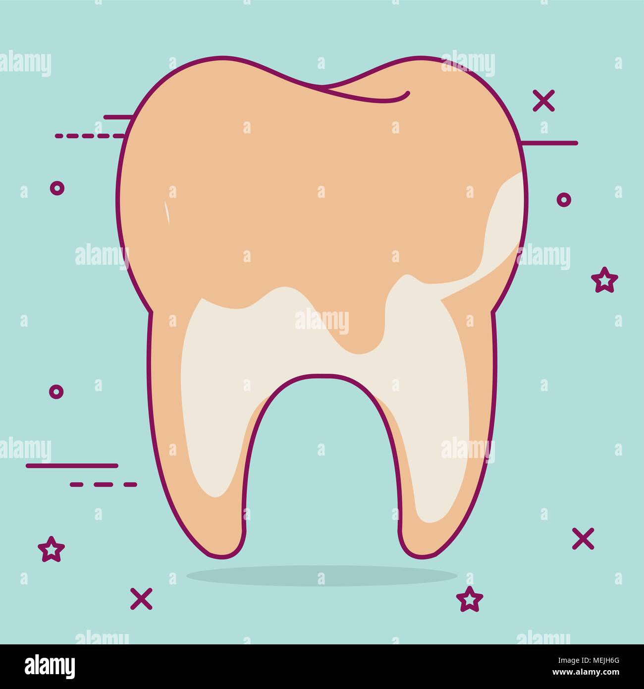 tooth dirty dental care icon Stock Vector Image & Art - Alamy