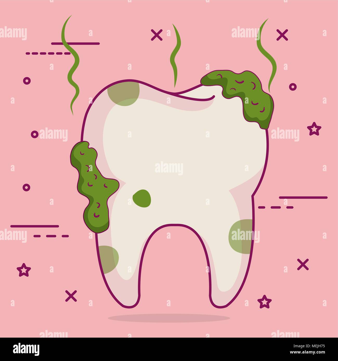 tooth dirty dental care icon Stock Vector Image & Art - Alamy