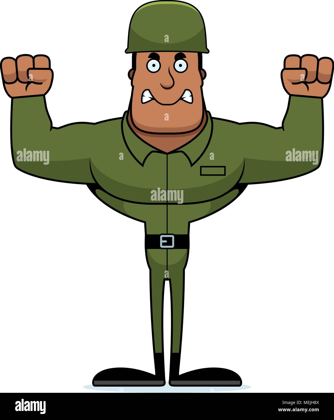 A cartoon soldier looking angry Stock Vector Image & Art - Alamy
