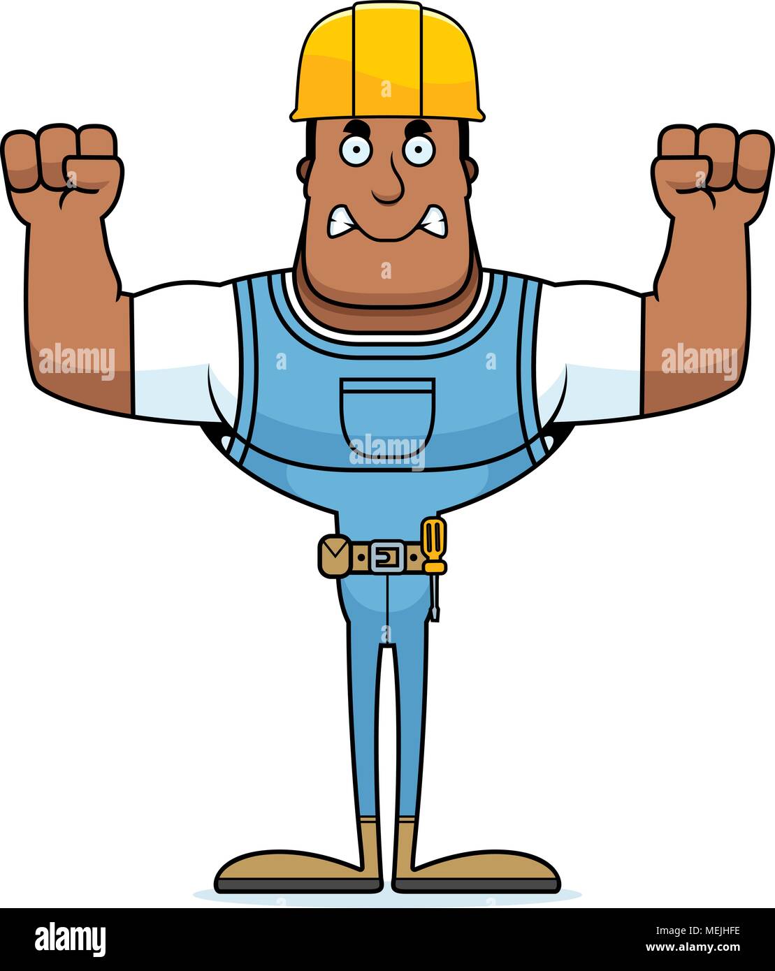 A cartoon construction worker looking angry Stock Vector Image & Art ...