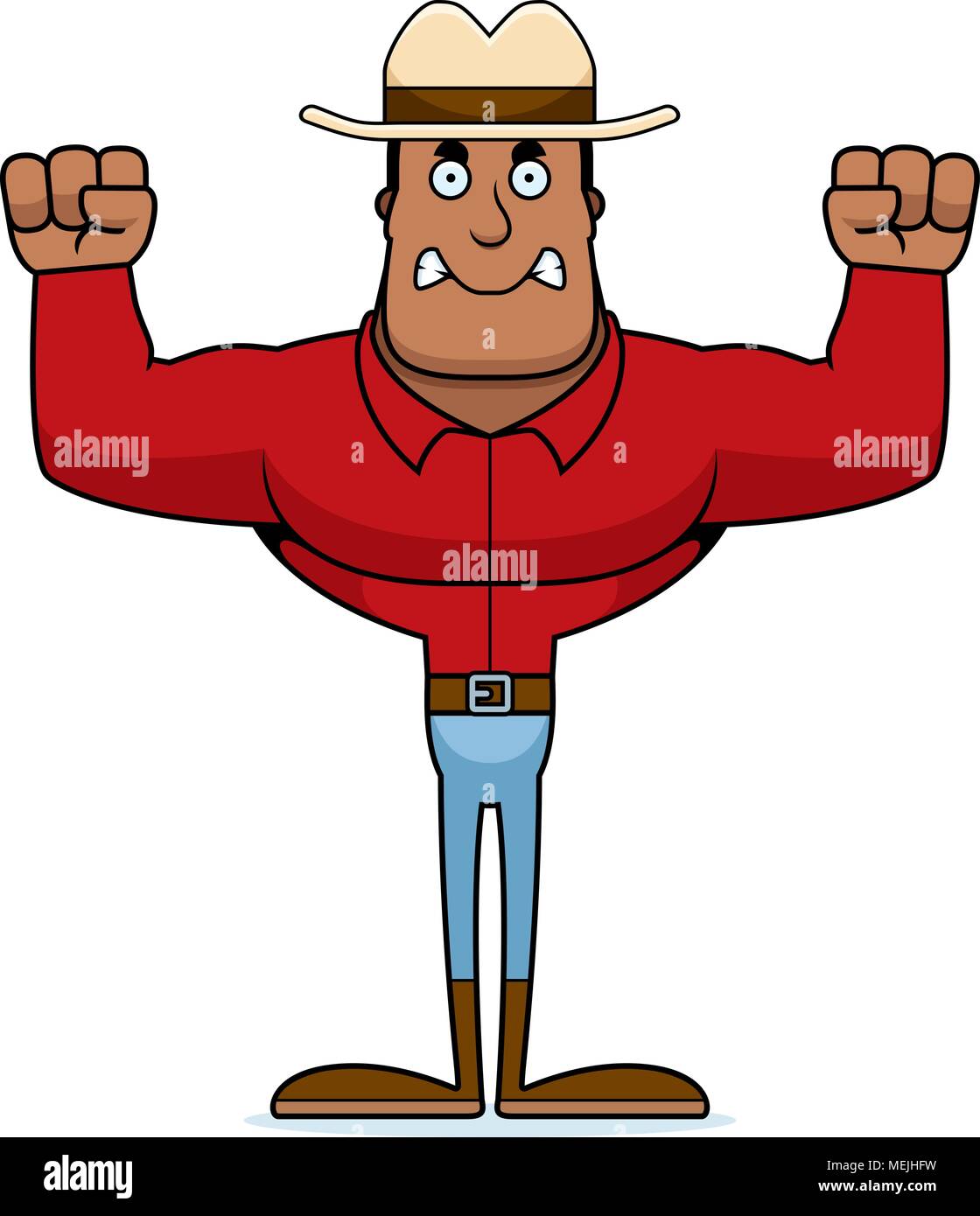 A cartoon cowboy looking angry Stock Vector Image & Art - Alamy