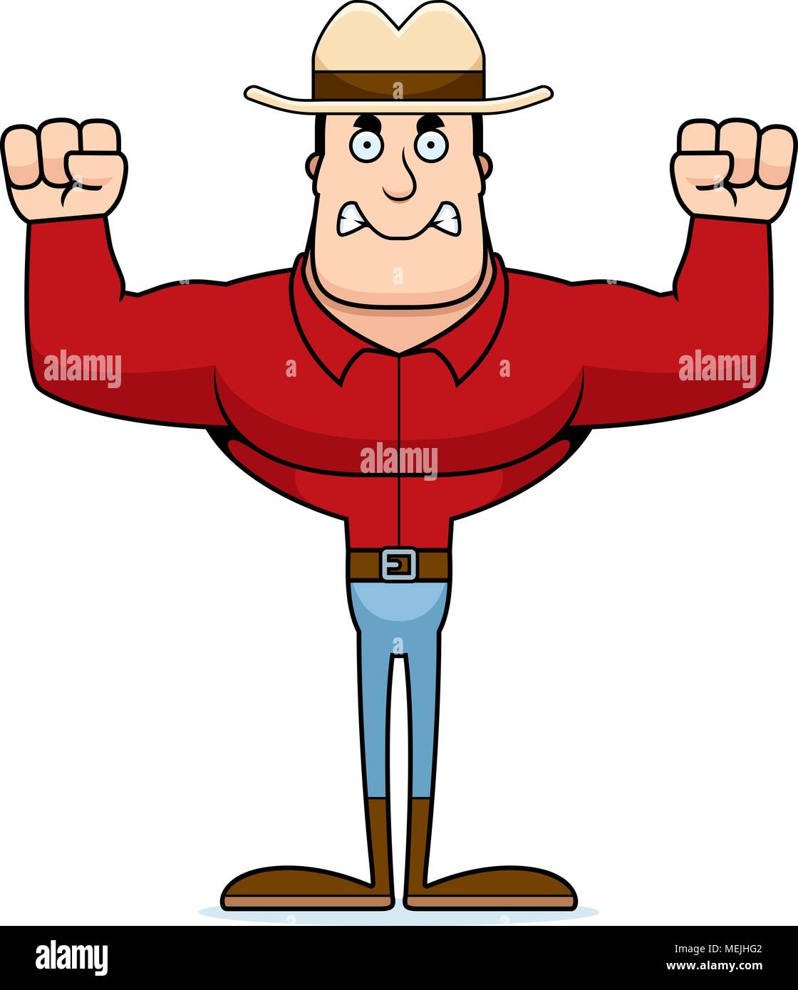 A cartoon cowboy looking angry Stock Vector Image & Art - Alamy