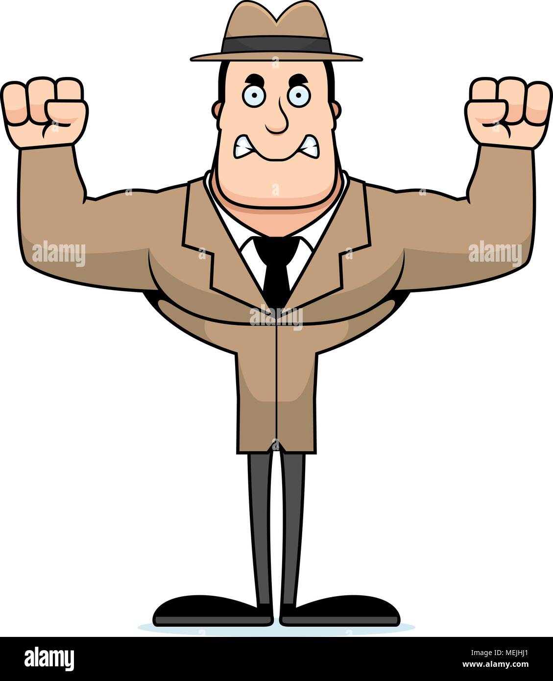 A cartoon detective looking angry Stock Vector Image & Art - Alamy