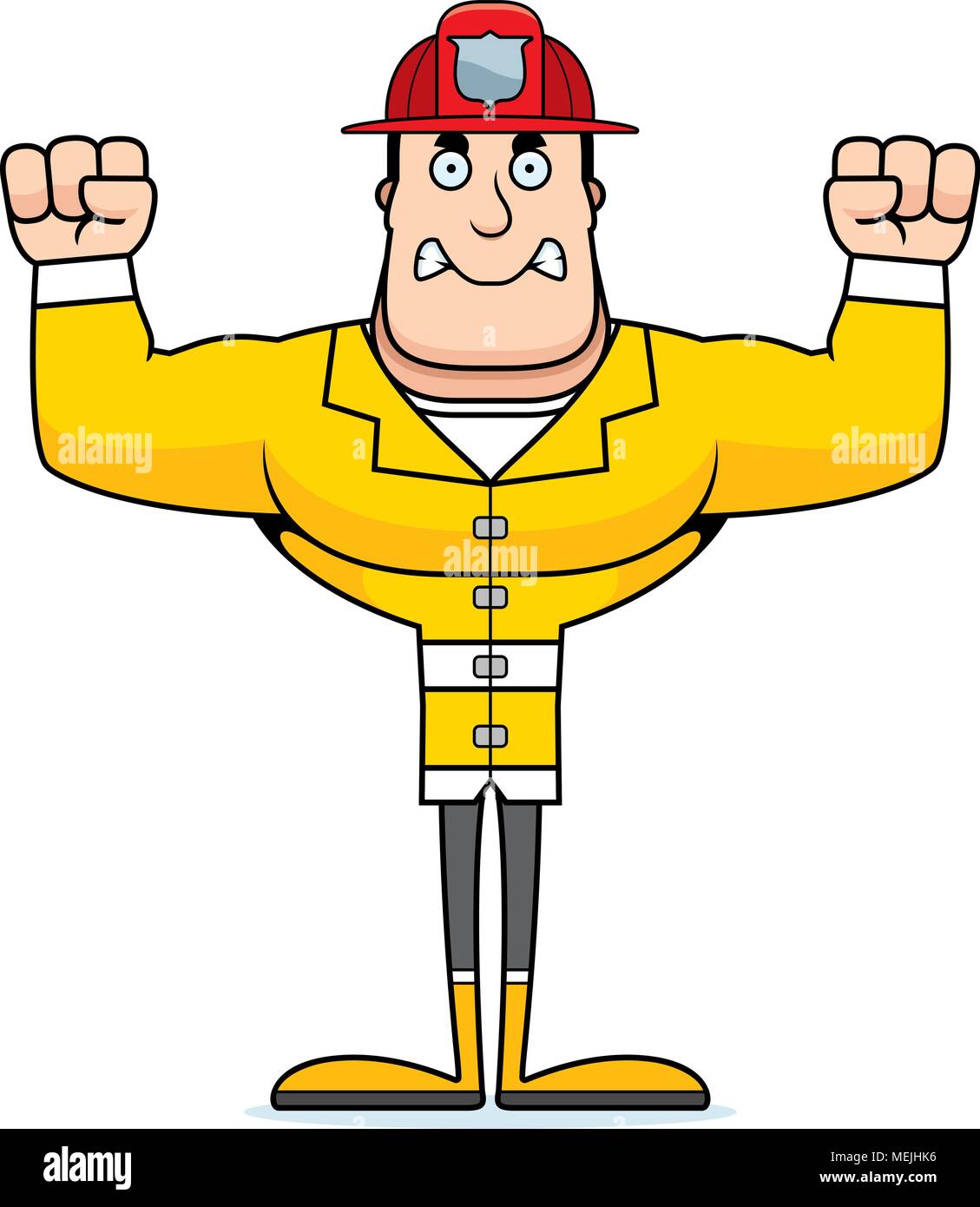 A cartoon firefighter looking angry Stock Vector Image & Art - Alamy