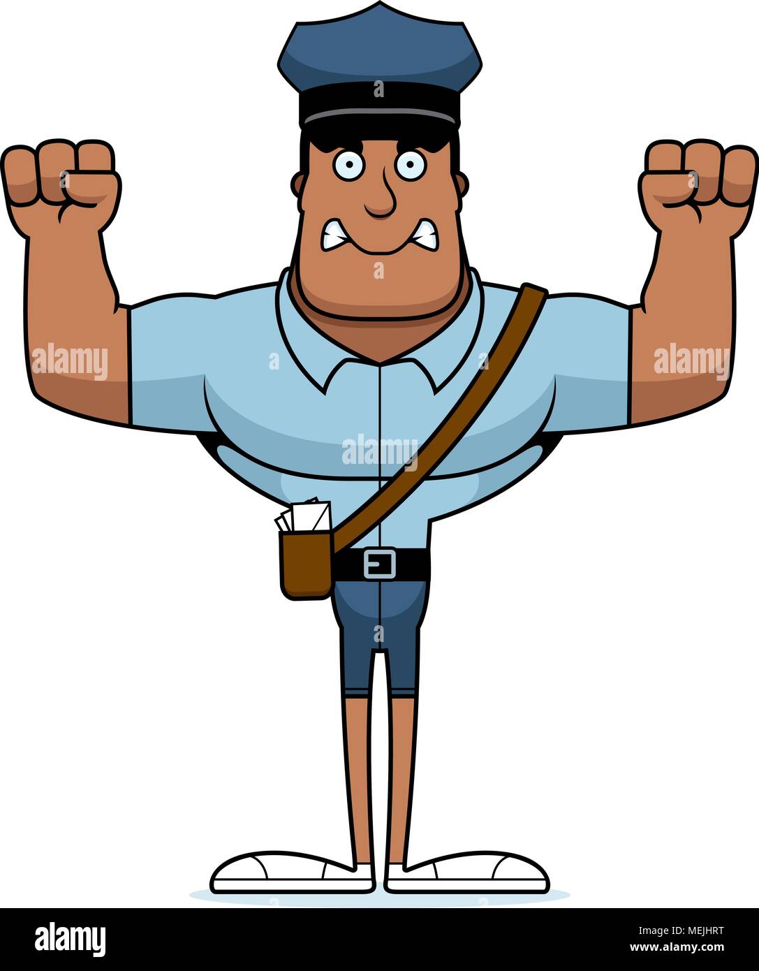Cartoon illustration mailman looking angry hi-res stock photography and ...