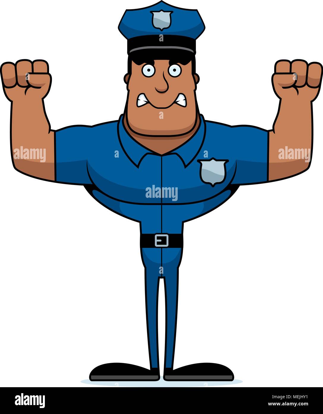 A cartoon police officer looking angry Stock Vector Image & Art - Alamy