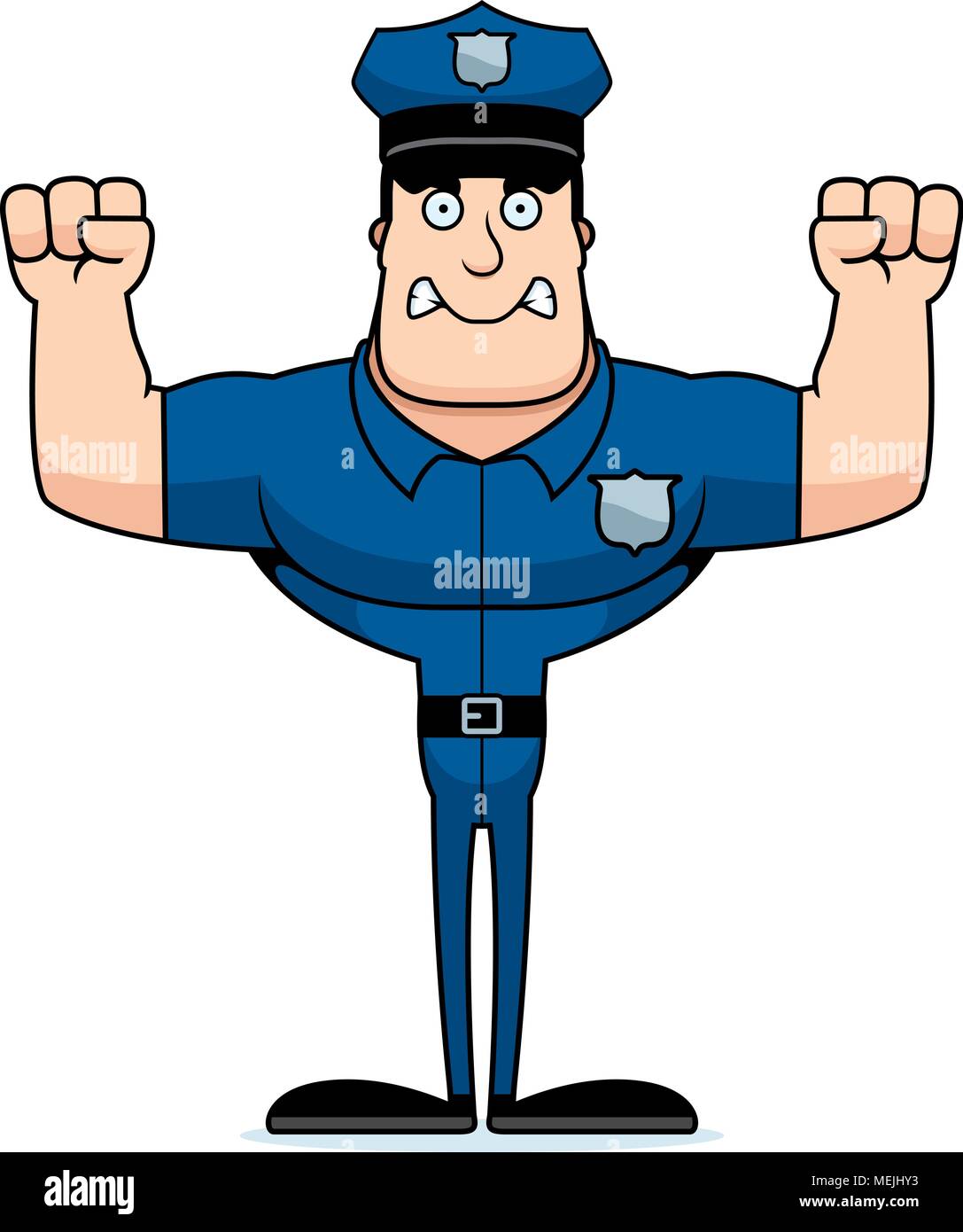 A cartoon police officer looking angry Stock Vector Image & Art - Alamy
