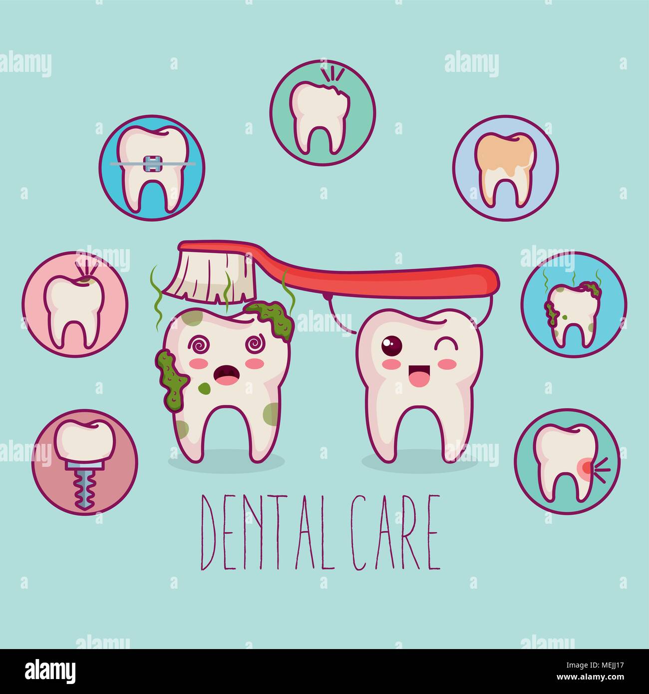 Cavities stomatology Stock Vector Images - Alamy