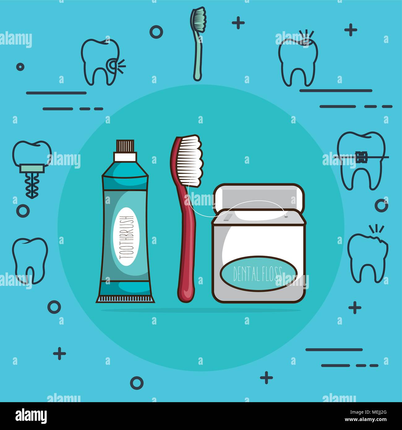 dental care set icons Stock Vector Image & Art - Alamy