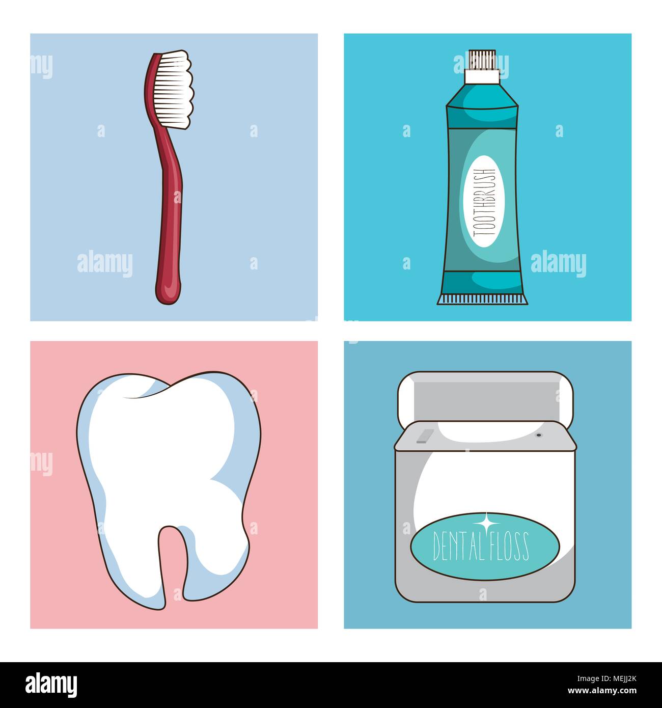 dental care set icons Stock Vector Image & Art - Alamy