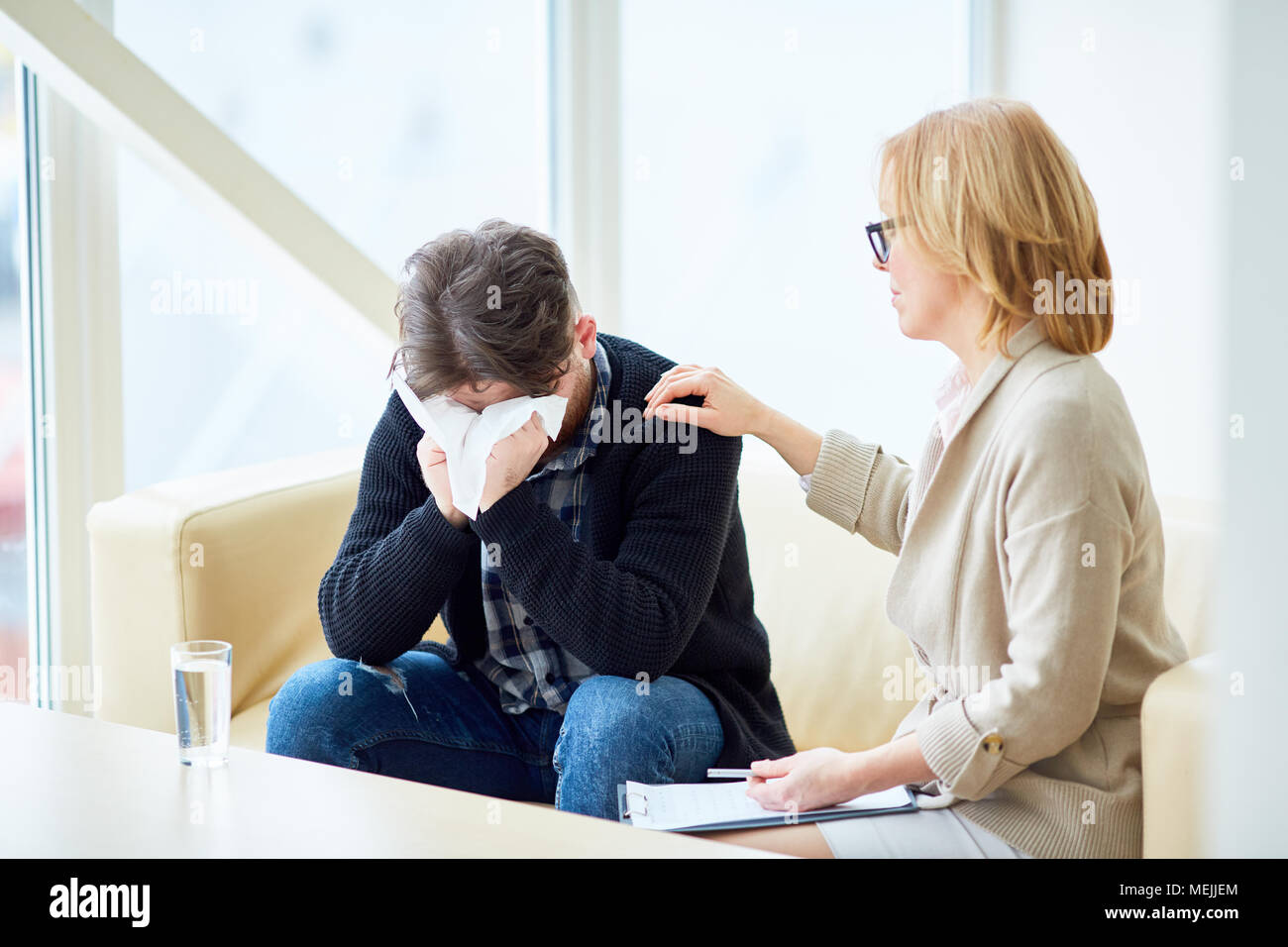 Homeless man crying help hi-res stock photography and images - Alamy