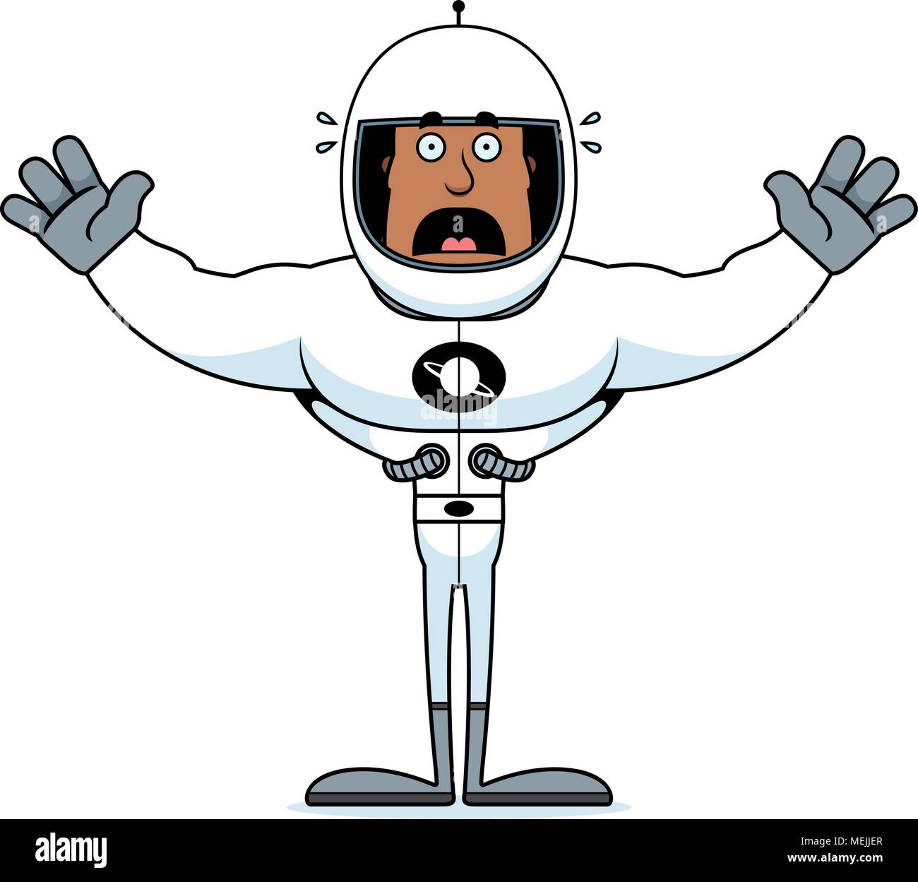 A cartoon astronaut looking scared Stock Vector Image & Art - Alamy