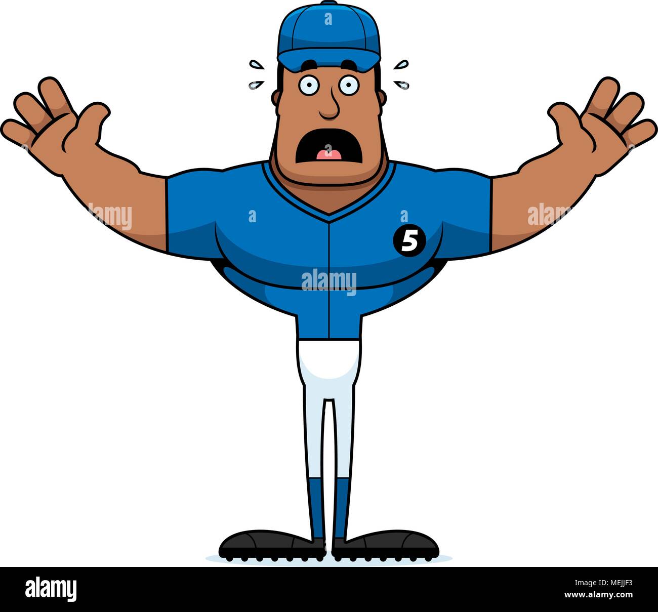 A cartoon baseball player looking scared Stock Vector Image & Art - Alamy