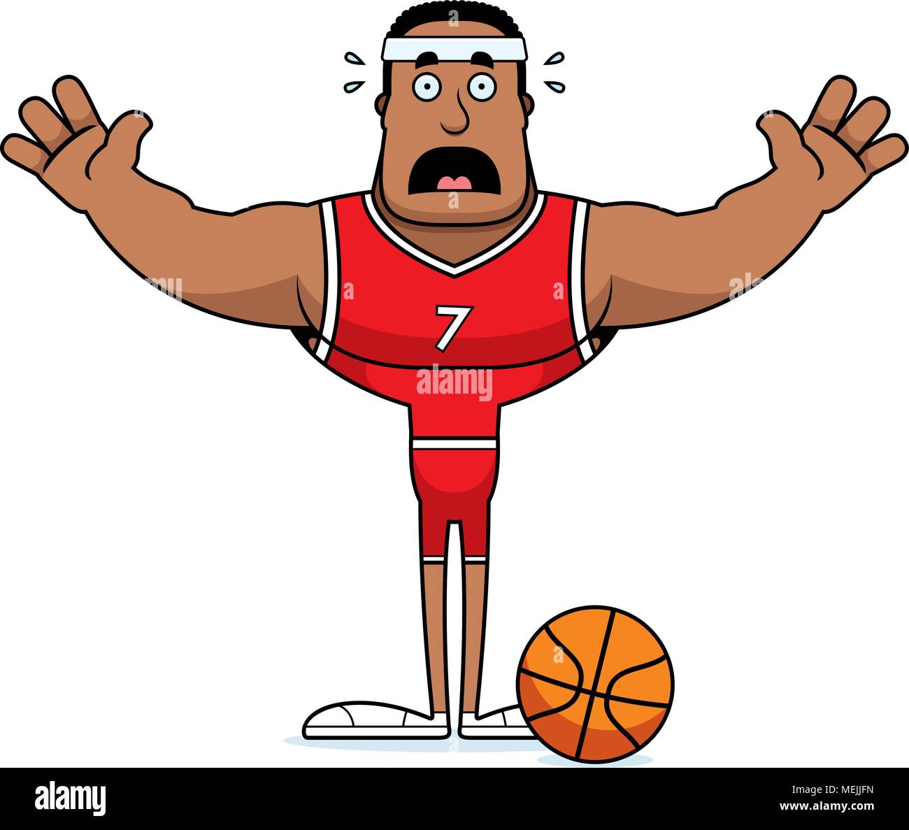 A cartoon basketball player looking scared Stock Vector Image & Art - Alamy