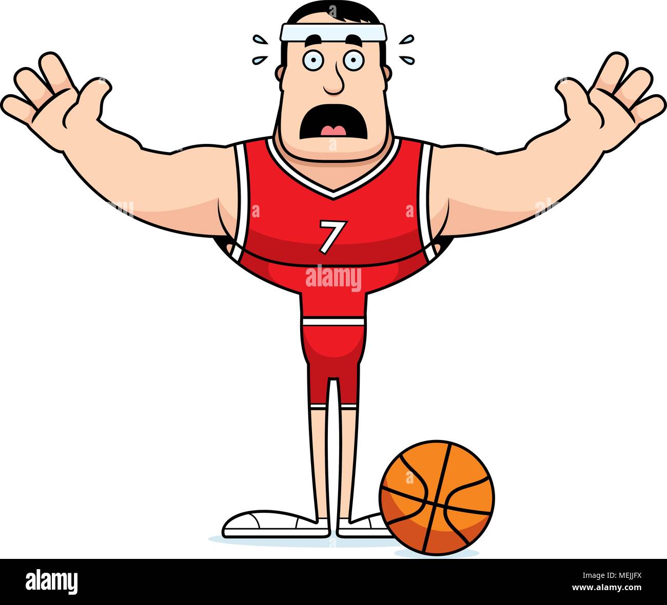 A cartoon basketball player looking scared Stock Vector Image & Art - Alamy