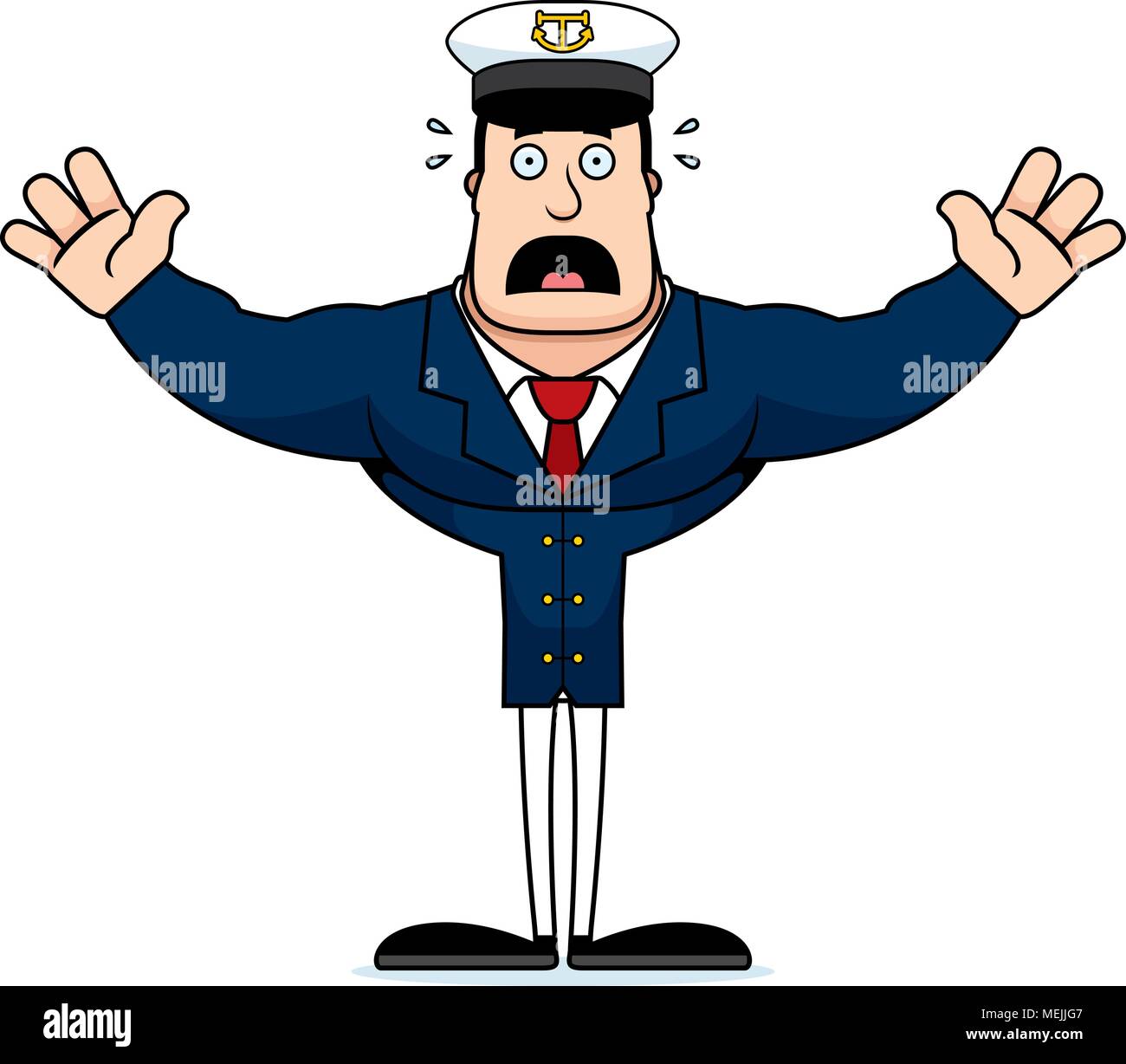 A cartoon boat captain looking scared Stock Vector Image & Art - Alamy