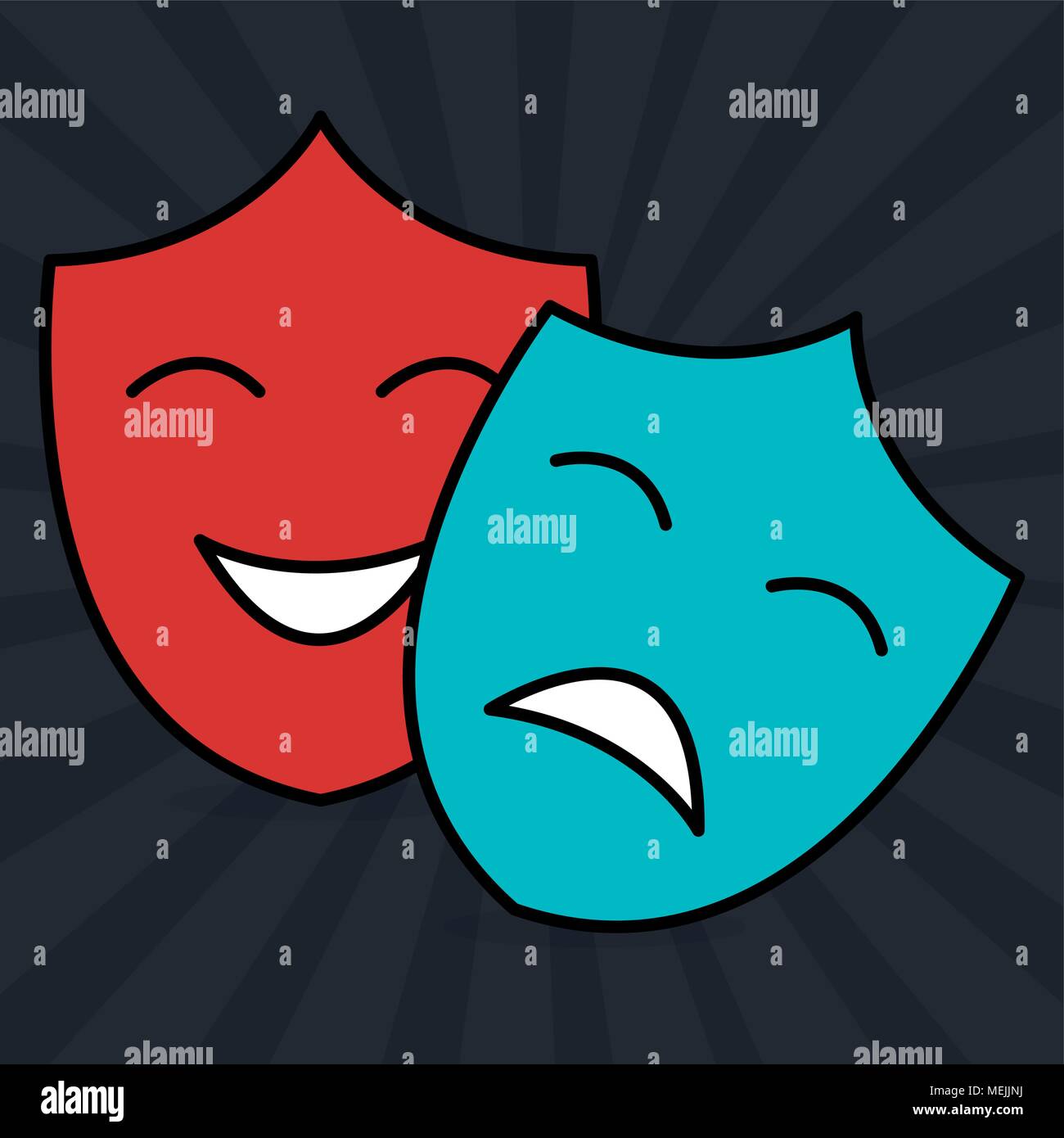 cinema theatrical mask entertainment icon Stock Vector Image & Art - Alamy