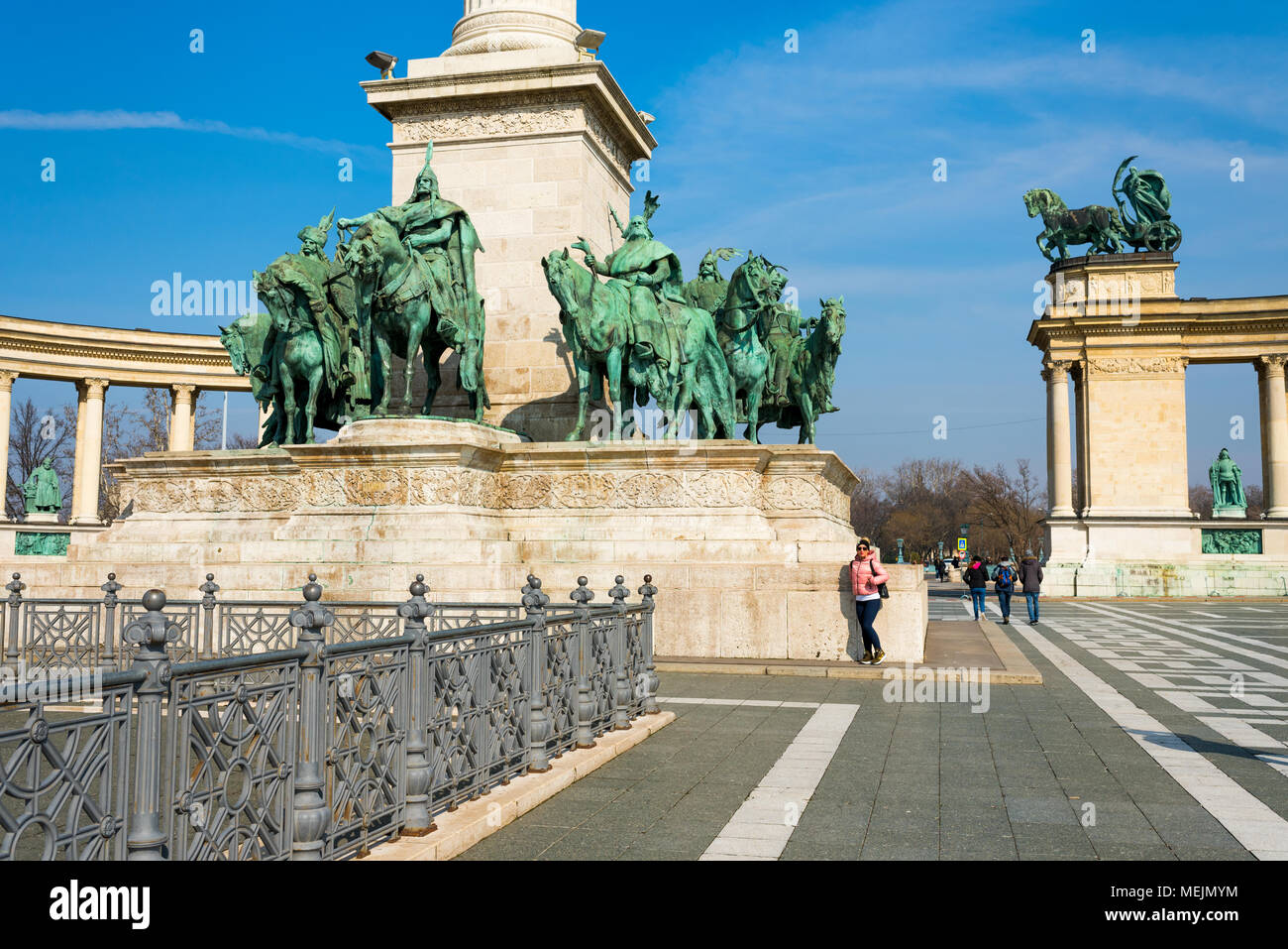Millennium Monument in Budapest Stock Photo - Alamy