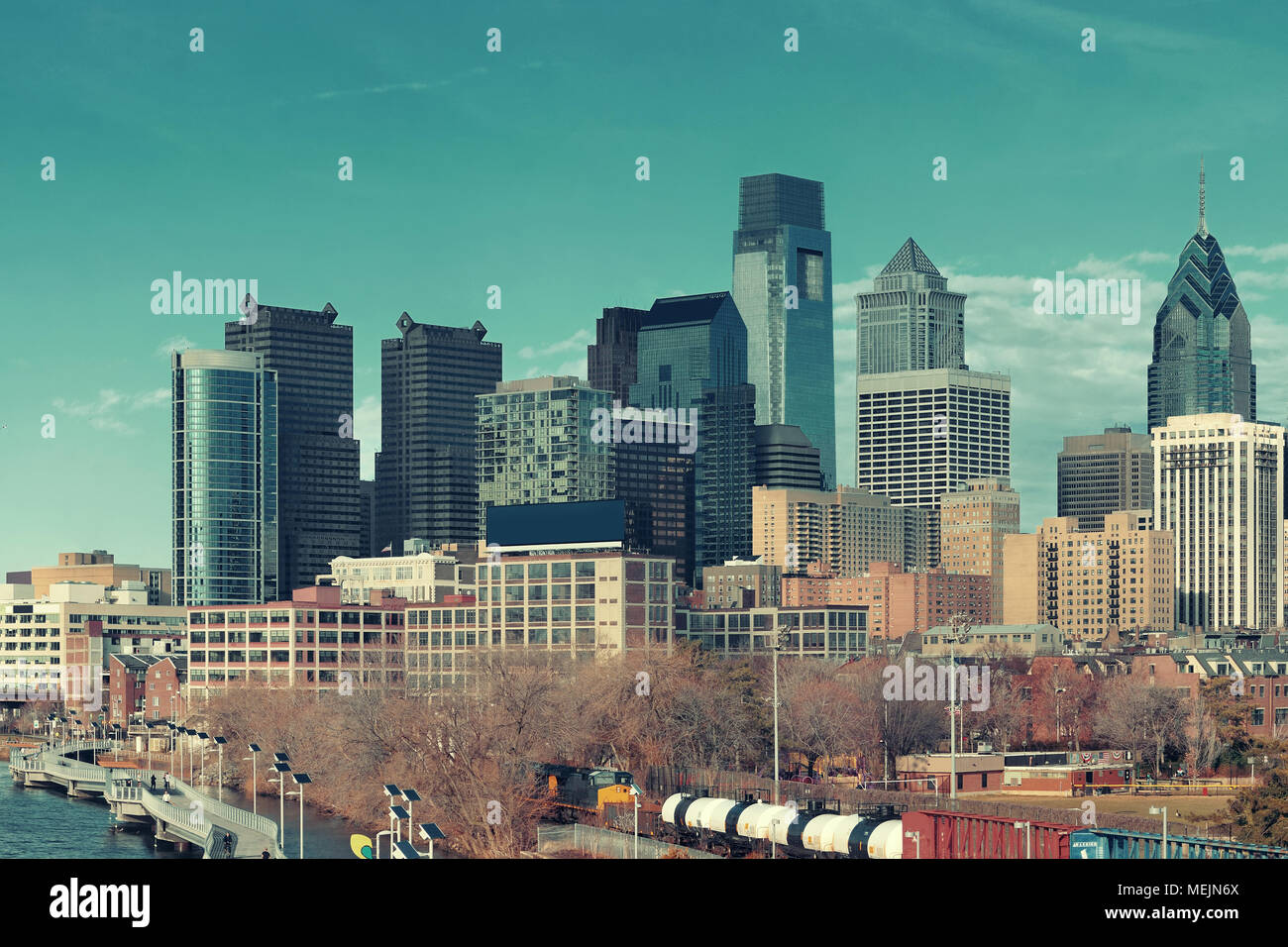 Philadelphia skyline with urban architecture Stock Photo - Alamy