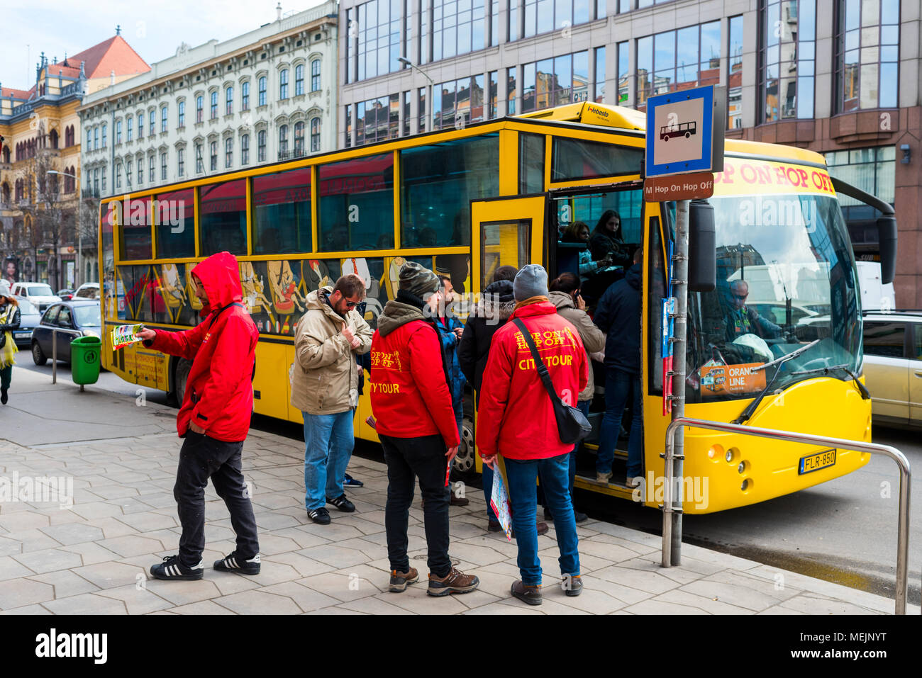 boarding in a tourist bus Stock Photo - Alamy