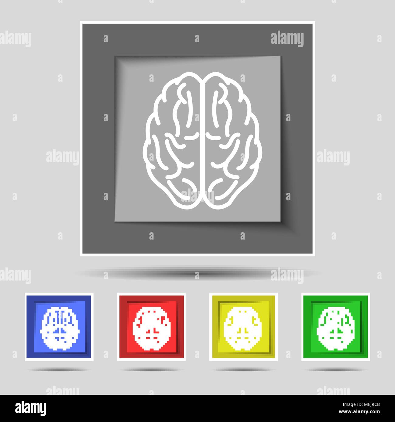 Human brain anatomy original Stock Vector Images - Alamy