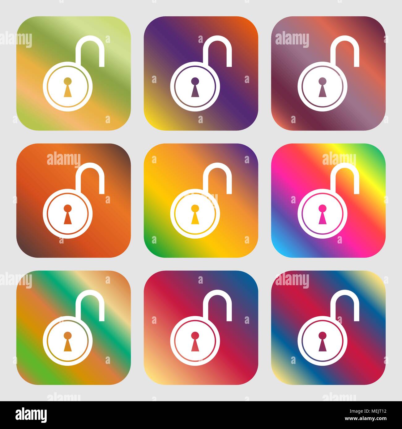 open lock icon Stock Vector Image & Art - Alamy