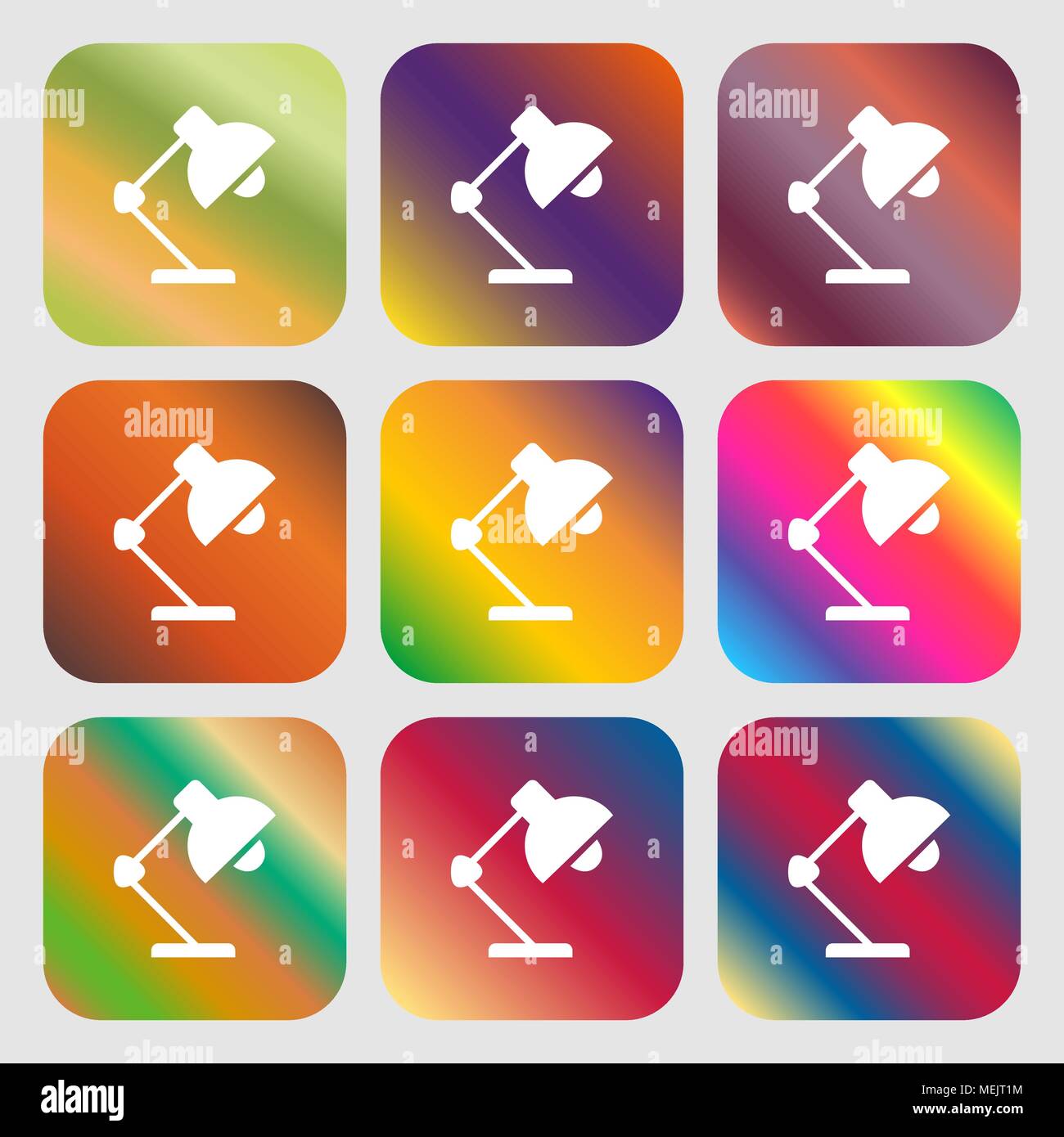 Reading-lamp and lighting, illumination icon Stock Vector Image & Art ...