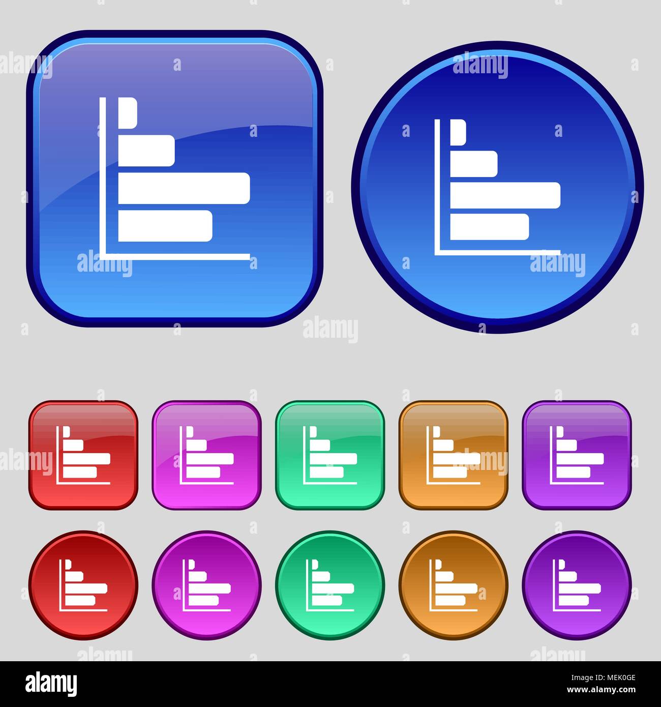 Infographic icon sign. A set of twelve vintage buttons for your design ...