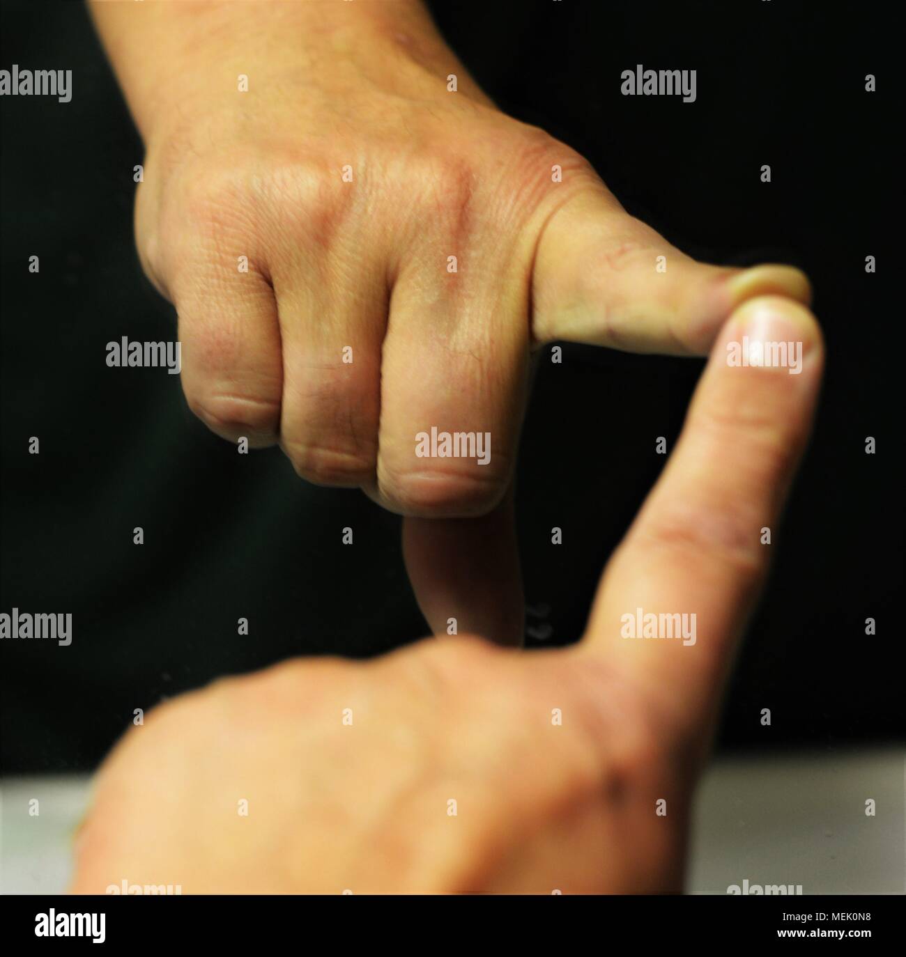 Hand touching mirror hi-res stock photography and images - Alamy