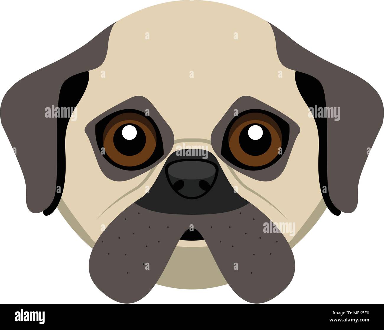 Cute pug dog avatar Stock Vector Image & Art - Alamy