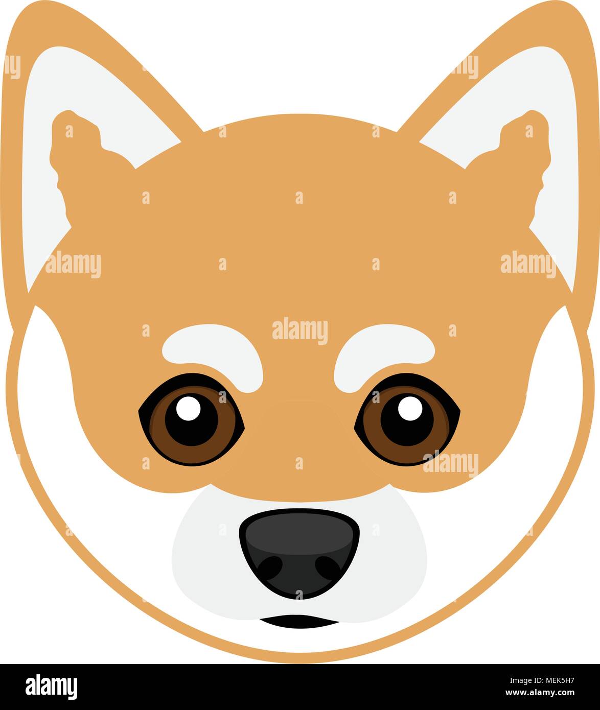 Cute happy shiba inu puppy Stock Vector Images - Alamy