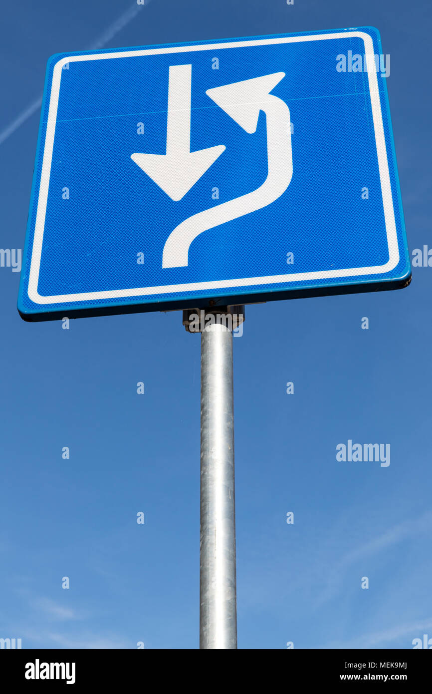 Dutch road sign: passing place Stock Photo - Alamy