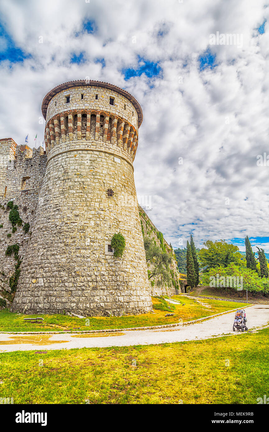 The Castle of Brescia is on the Cidneo hills and is rich in ancient ...